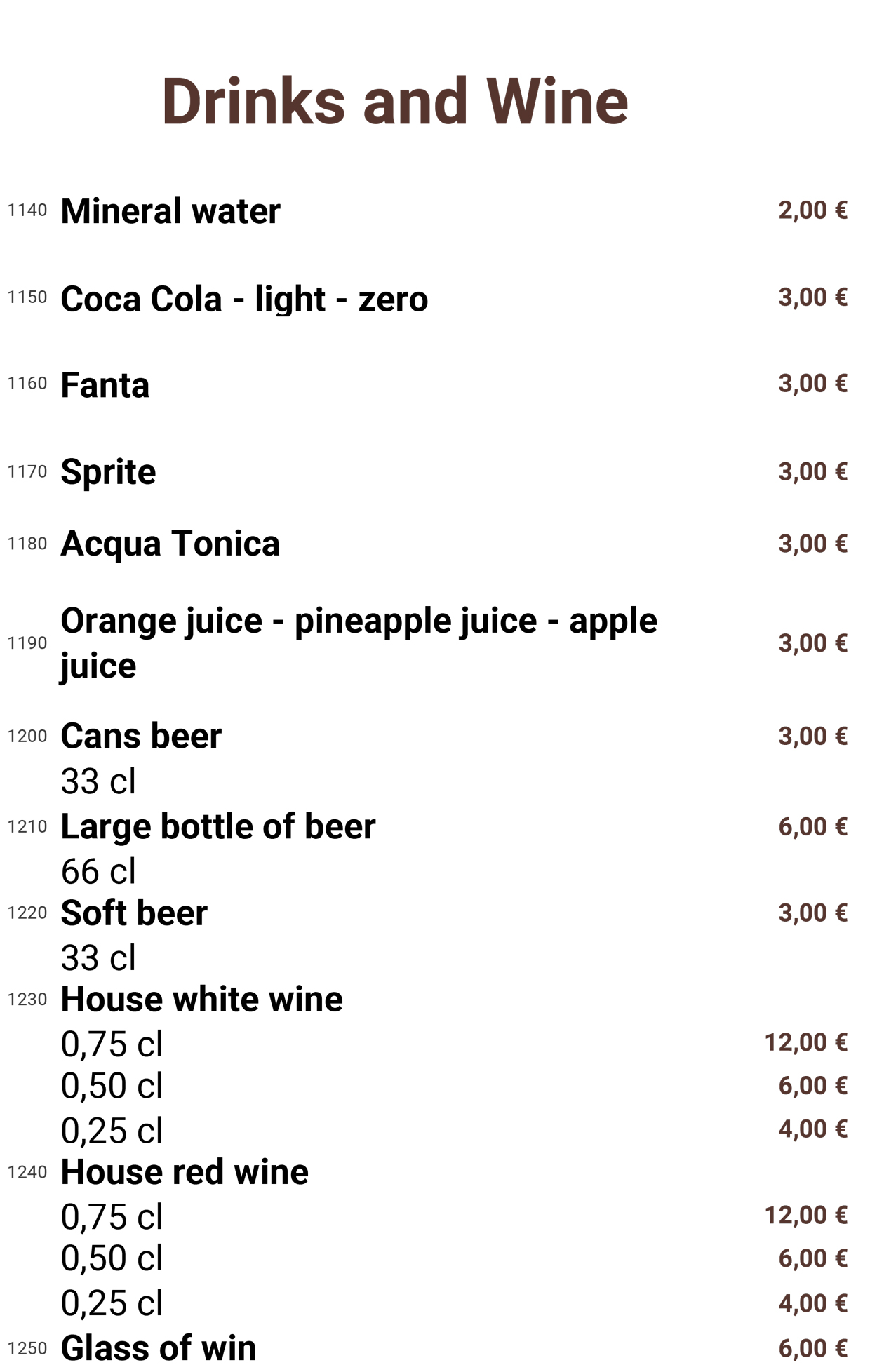 English – Trattoria Sora Maria