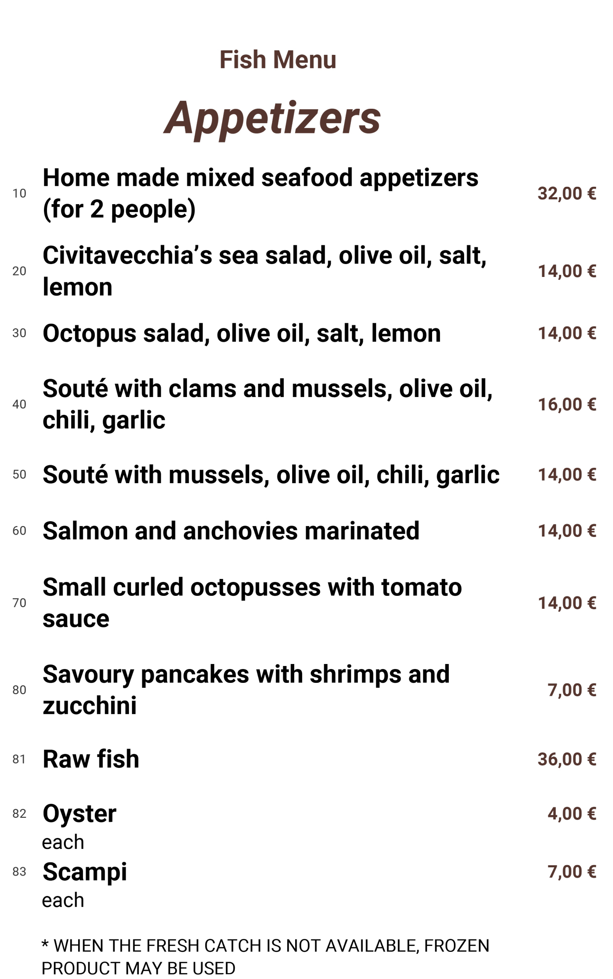 English – Trattoria Sora Maria