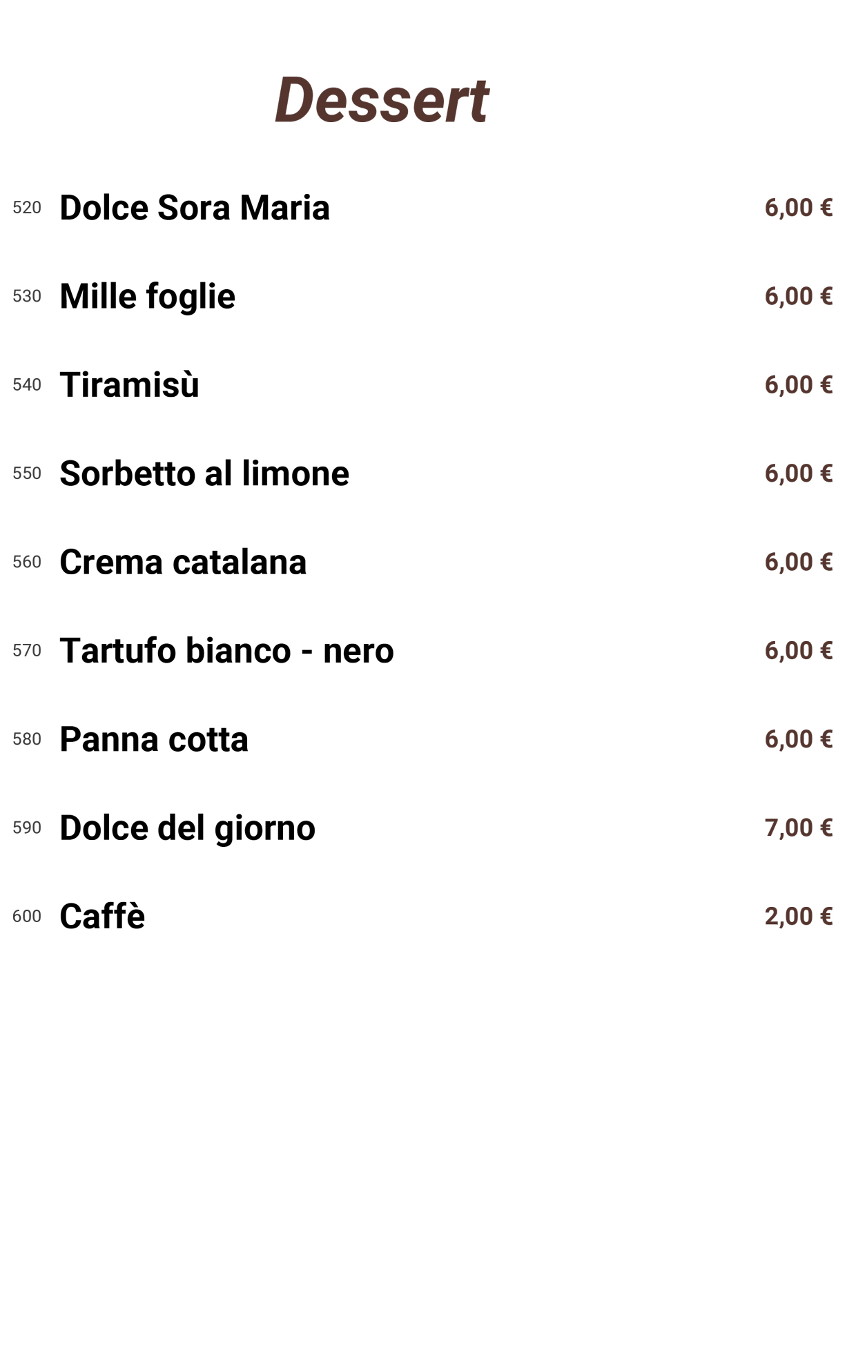 Italiano – Trattoria Sora Maria